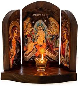 Amazon.de: Christliche Ikonostase mit Auferstehung von Jesus Christus Erzengel Michael Erzengel ...