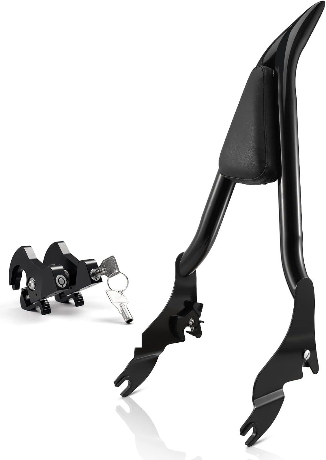 Amazon.com: 29 Inches Height Black Sissy Bar Passenger Backrest Rear ...