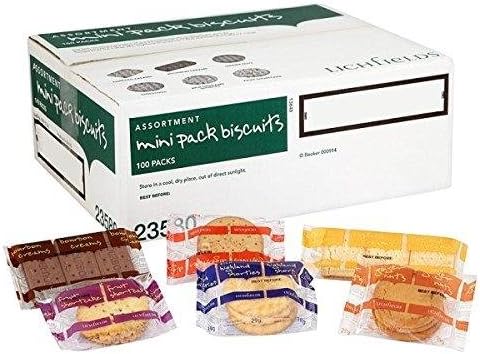 Lichfields Assortment Mini Pack Biscuits 100 Packs : Amazon.co.uk: Grocery