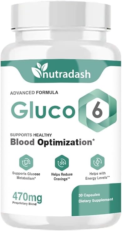 Amazon.com: nutradash Gluco 6, Gluco 6 Capsules, Gluco 6 Tablets ...