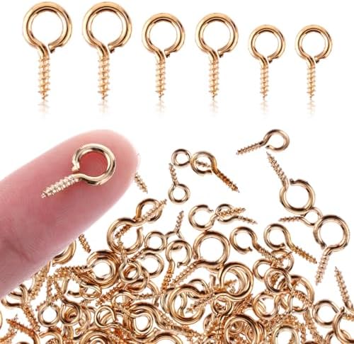 Amazon.com: Amabro 300PCS 3 Sizes Small Screw Eye Pins, Mini Metal Eye ...