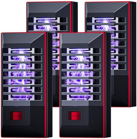 Bug Zapper and Insect Pest Fly Killer, 4 Pack Electric Mosquito Zapper ...