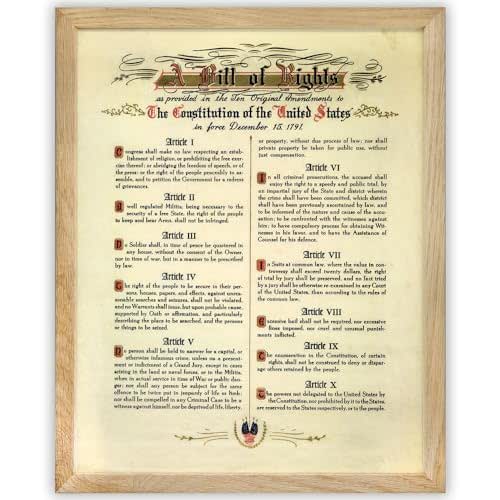 Amazon.com: United States Bill of Rights - First Ten Amendments - 11x14 ...