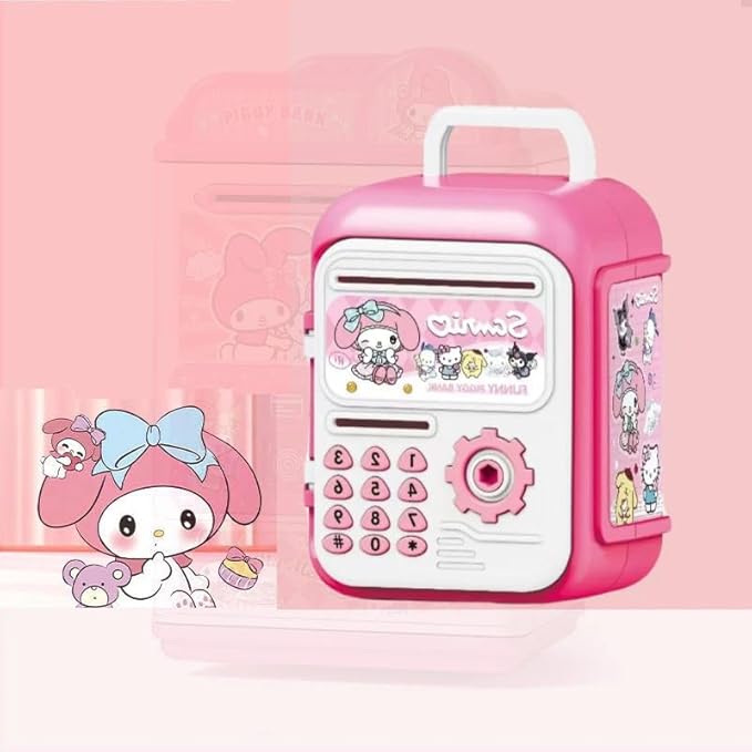 Kuromi/Sanrio Piggy Bank for Kids, keylock Money Safe Box with Number ...