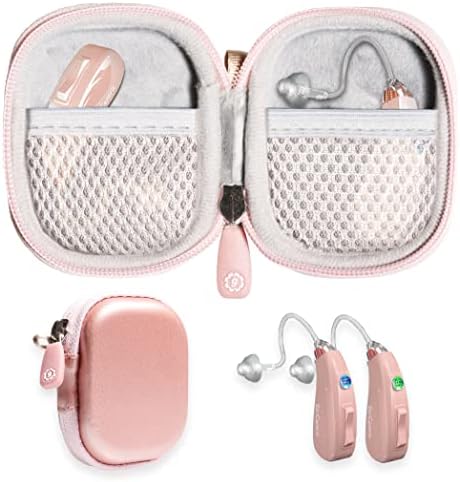 Amazon.com: Hearing Aid Case Hard Storage Box with Battery Compartment ...