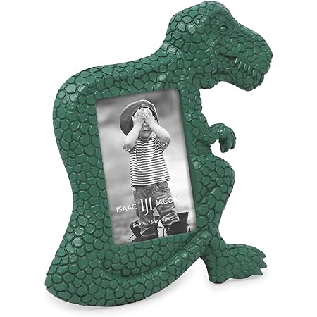 Amazon.com - Isaac Jacobs 2” x 3” Resin Dinosaur Picture Frame ...