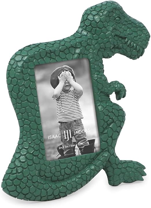 Amazon.com - Isaac Jacobs 2” x 3” Resin Dinosaur Picture Frame ...