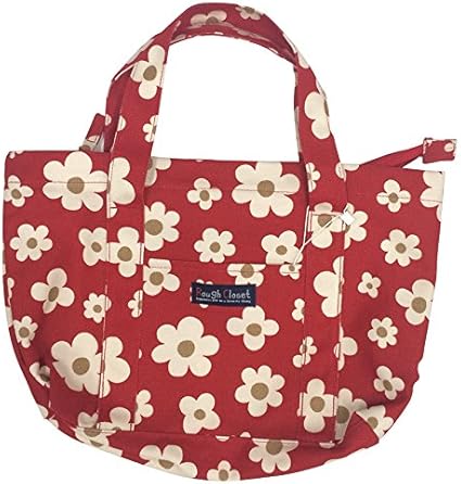 Amazon.co.jp: ツイン トートバッグ 花柄 ファスナー付ミニトート フラワー レッド GE0841 5A : ファッション