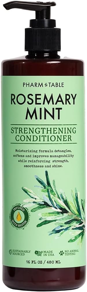 Amazon.com : PHARM TO TABLE Rosemary & Mint Leave-In Conditioner ...