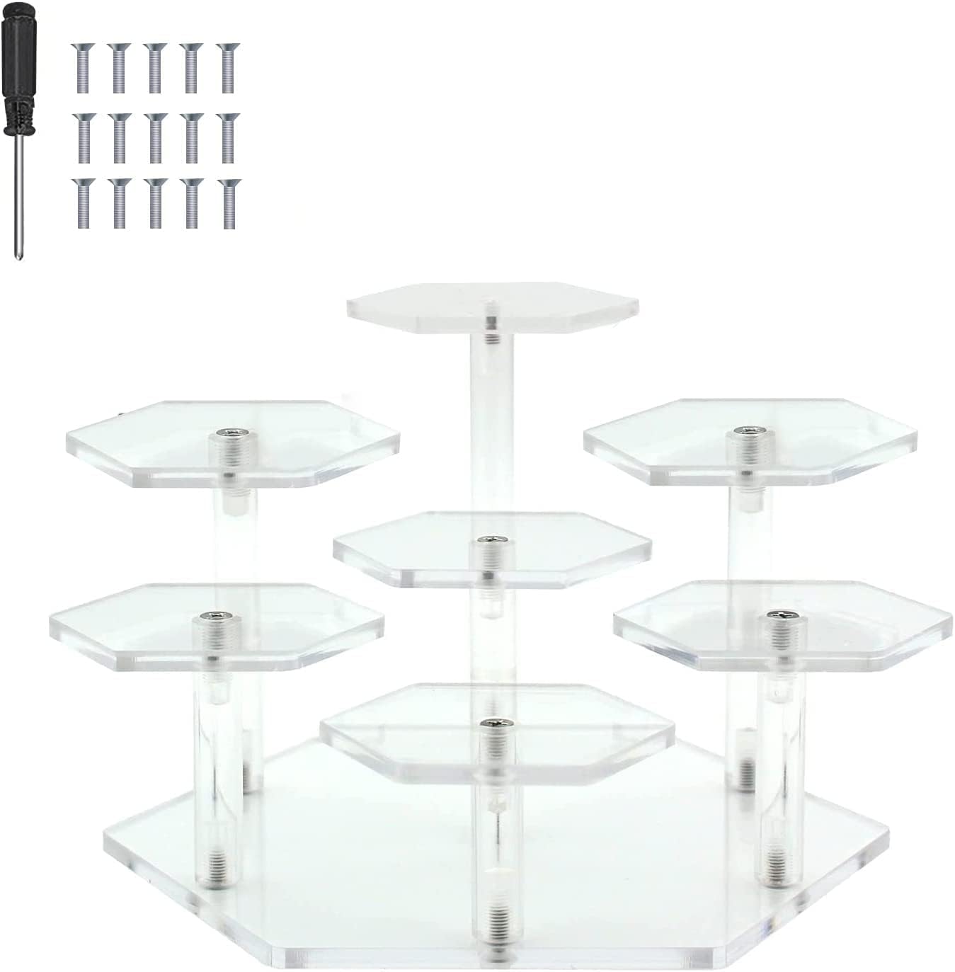 Amazon.com: Honvinor Acrylic Display Stand, 7-Tier Acrylic Stand for ...