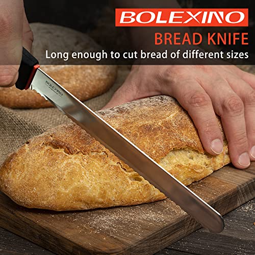 Snapklik.com : 12 Inch Serrated Bread Knife Wide Wavy Edge Knife ...