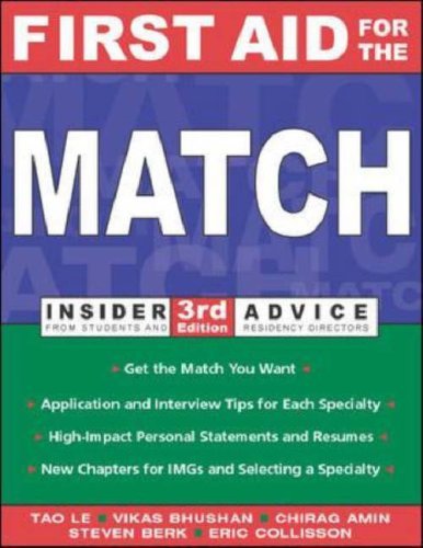 First Aid for the Match (First Aid Series) by Tao Le (2003-09-12): Tao ...