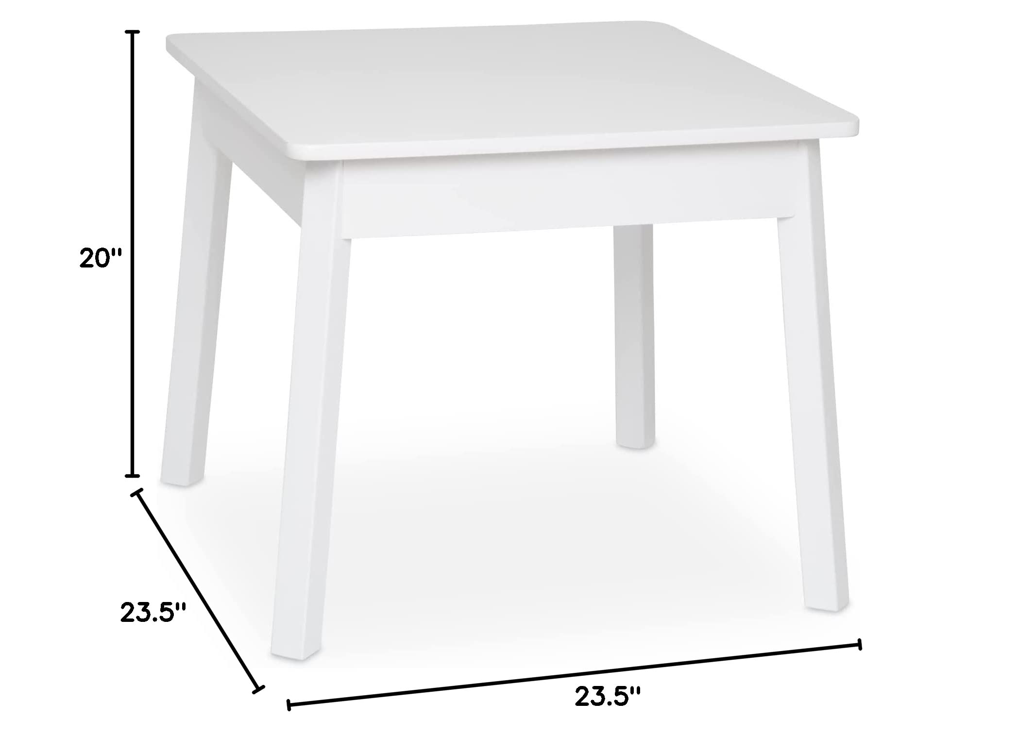 Melissa & Doug Wooden Square Table (White) - Kids Table, Children's ...