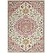 Amazon.com: Nourison Passion Ivory/Pink 6'7" x 9'6" Area Rug, Boho ...