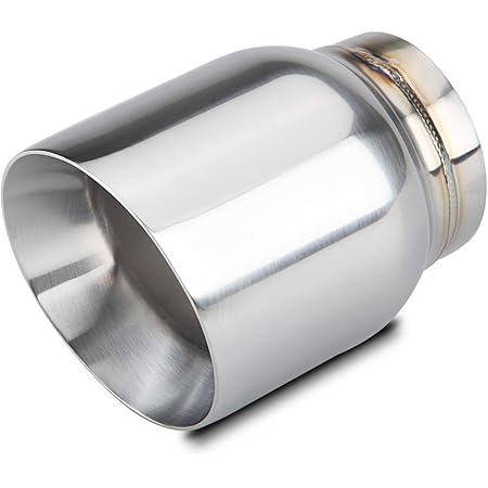 Amazon.com: LCGP 3 Inch Inlet Exhaust tip 4" Inch Outlet 12" Long Clamp ...