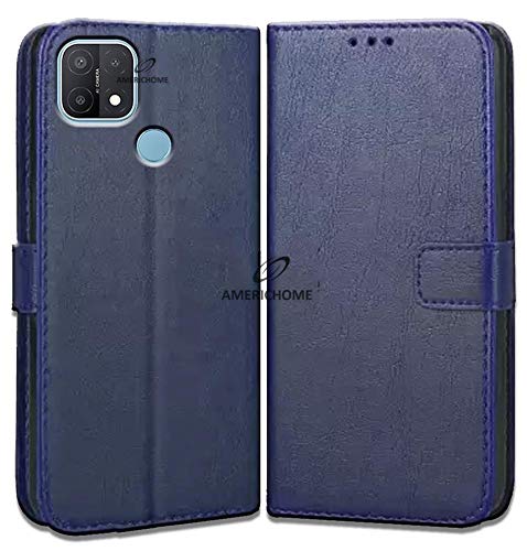 AMERICHOME Cover for Oppo A15, Model CPH2185 Leather Shock Proof ...