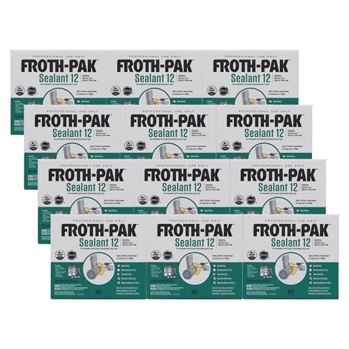 Froth-Pak 12 Spray Foam Sealant Kit, 3ft Hose, 12-Pack. Low GWP Formula ...