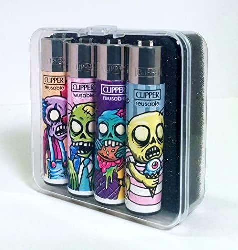 Amazon.com: Clipper Lighters - Zig-Zag Collection #1 - Set of 4 ...