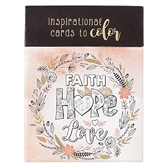 Faith Hope Love Coloring Cards - Inspirational Cards to Color : Amazon ...