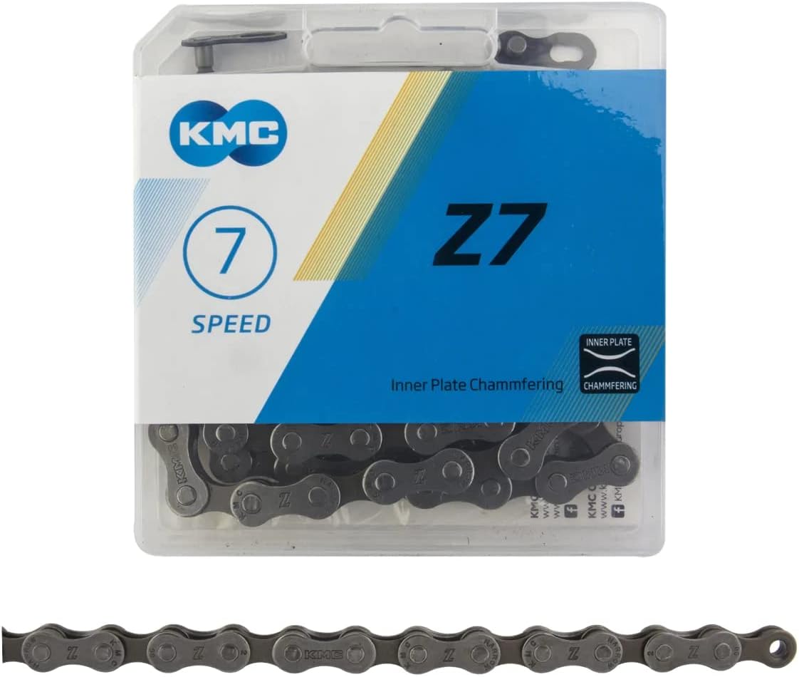 Amazon.com : KMC, Z7, Chain, Speed: 6/7/8, 7.3mm, Links: 116, Grey ...