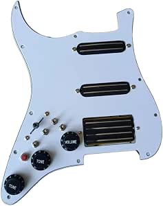 Amazon.com - TSTS HSS Prewired Left Handed Guitar Pickguard ...