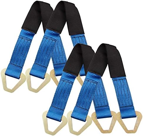 Amazon.com: Heavy Duty Off-Road Axle Straps w/D Ring - Car Auto Hauler ...
