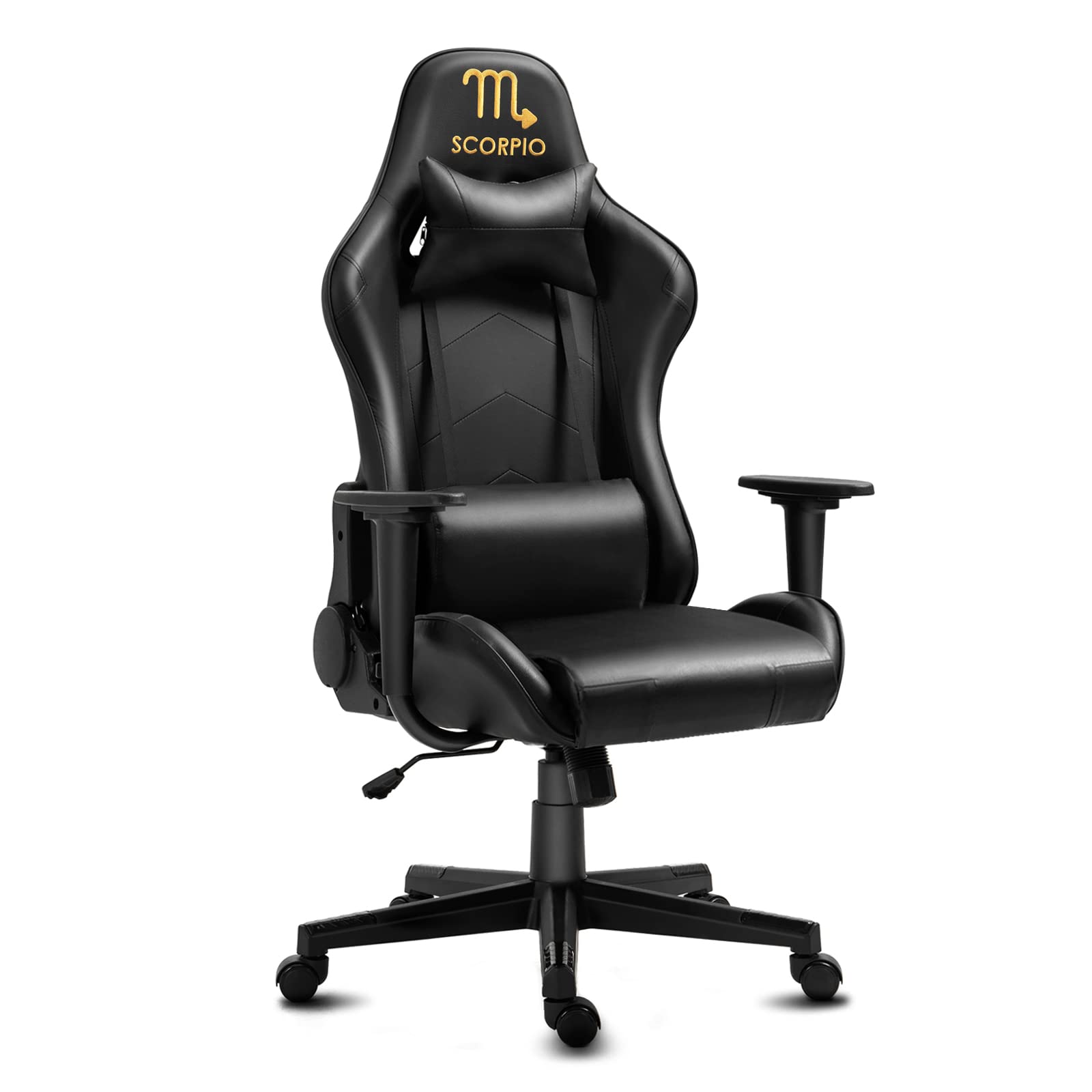 Amazon.com: Modern-Depo Black Scorpio Gaming Chair with Zodiac Sign ...