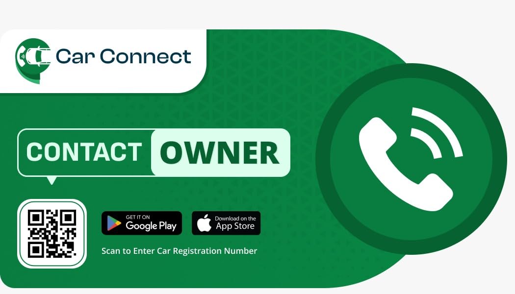 (Pack of 2) CarConnect Car Parking Sticker | Smart Car Accessories for ...