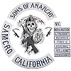 Amazon.com: Sons of Patch Anarchy Biker Motorcycle Back Patches Iron On ...