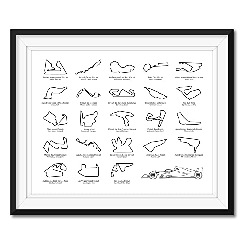 F1 Race Track Poster intended for Formula 1 Racing Fans for 2023 ...