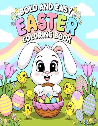 Bold and Easy Easter Coloring Book: M, J: 9798247480075: Amazon.com: Books