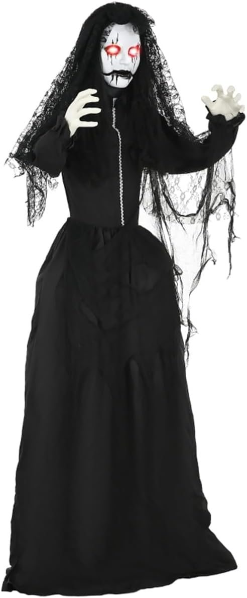Amazon.com: TOQIJUN Life Size Freestanding Scary Ghost Bride, Animated ...
