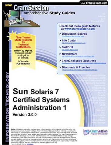 Amazon.com: CramSession's Sun Solaris 7 Certified Systems ...