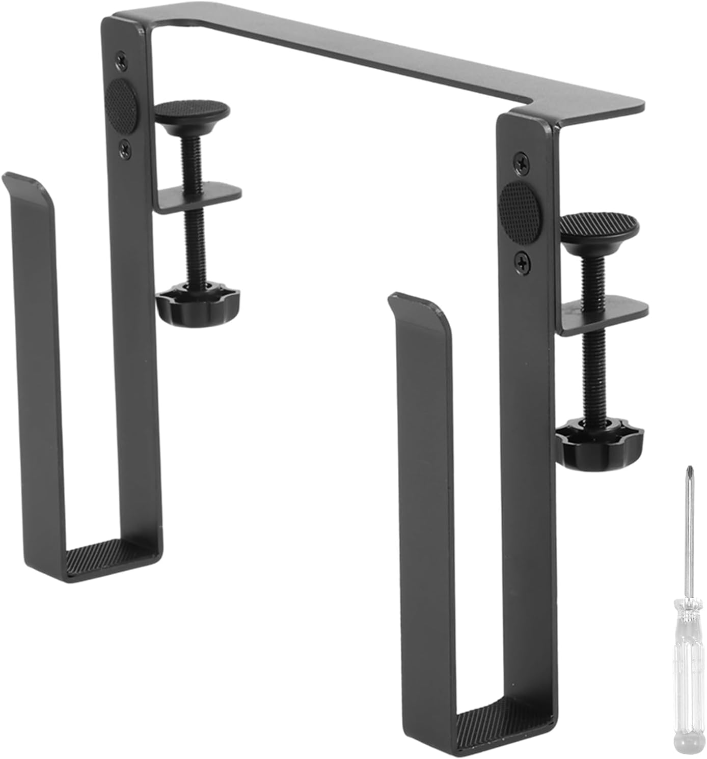 ZFLYCANP Desk Side Laptop Mount, Metal Hanging Notebooks Desk Holder ...