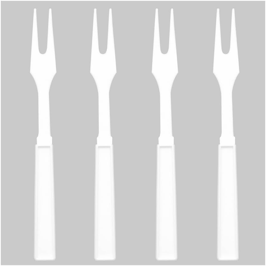 Amazon.com | Wedding White Two-Prong Cocktail Picks, 60 Plastic ...