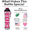 Amazon.com: 50 Strong Reusable Cheer Water Bottle – 24oz BPA-Free ...