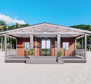 Foldable Modular Tiny House – 2 Bedroom Portable Prefab Home with ...