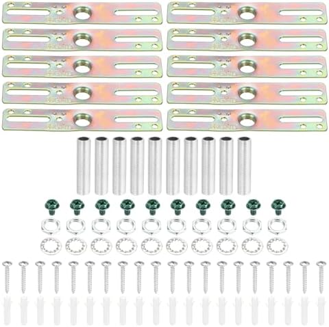 PATIKIL 4" Ceiling Light Plate Kit, 10 Pack Light Crossbar Mounting Bracket Universal Lamp ...