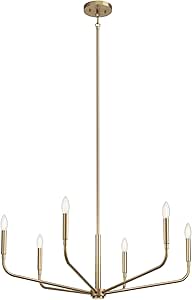 Kichler Madden 6 Light Chandelier Soft Modern Light In Champagne