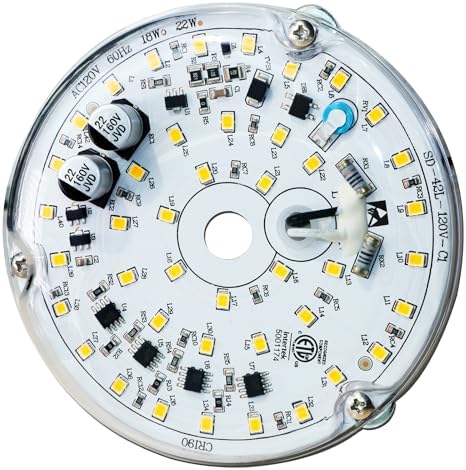 Tomosu 3.93'' Led Ceiling Fan Light Kit, 120V 20W 2000LM Dimmable Led ...