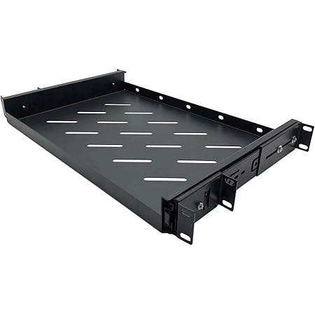 Amazon.com: CNAweb 19" 1U Rack Mount Slide-Out Equipment Shelf - Black ...