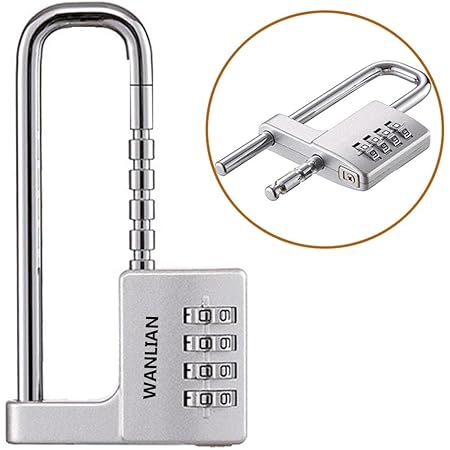 Padlock, Combination Lock, 4 Digit Combination Padlock, 2-1/2" (64mm ...