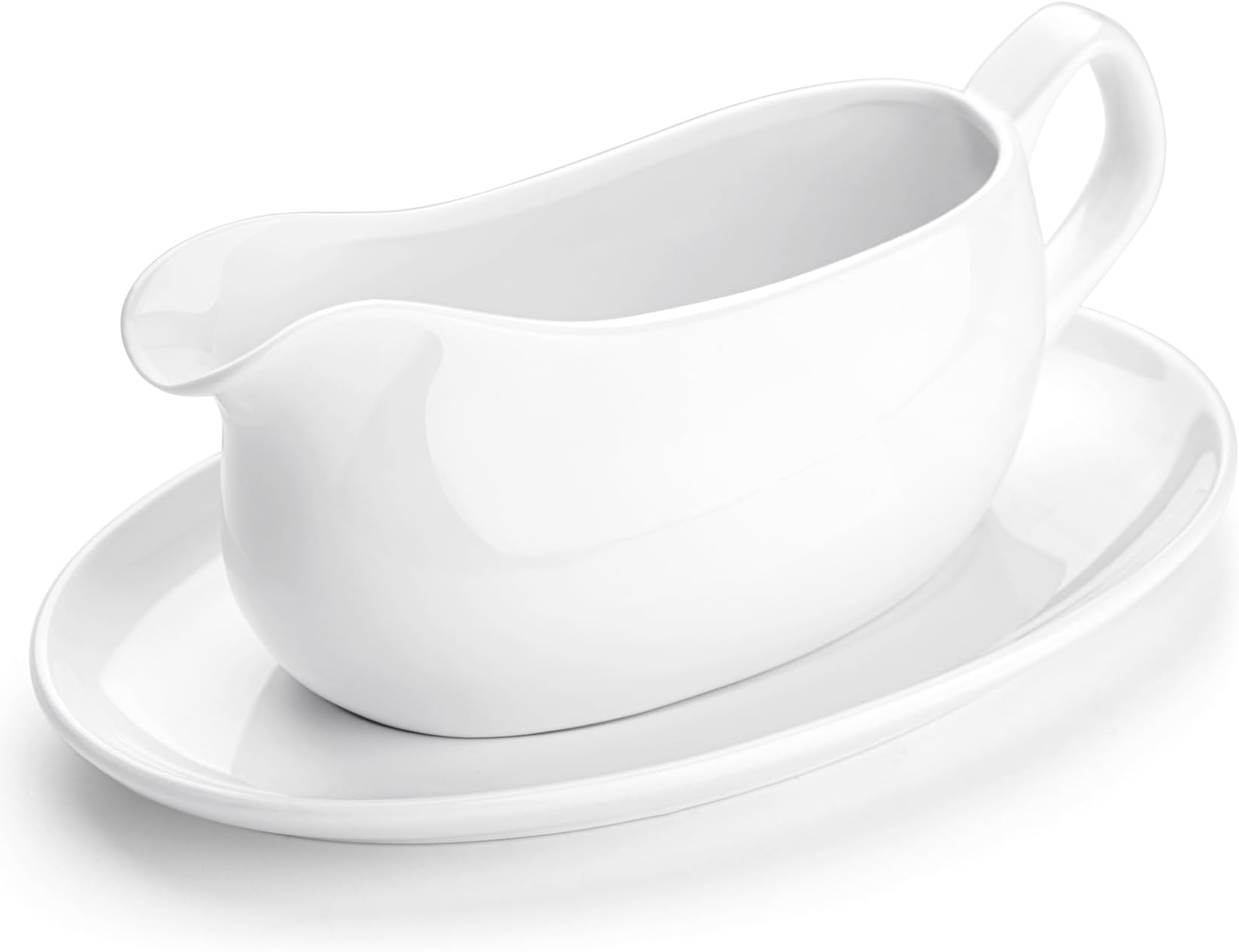 Amazon.com | Norpro Porcelain Gravy Boat Mode 16 Oz 1 Gravy Boat White ...