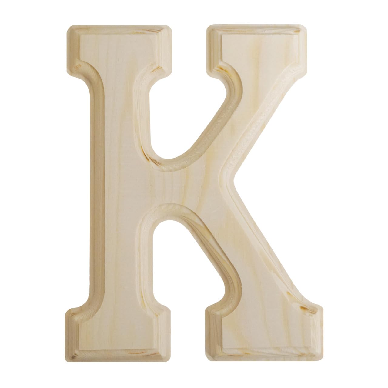 Amazon.com: Homeford Pine Wood Beveled Wooden Letter K, Natural, 5-3/4-inch