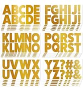 Amazon.com: 30 Sheets Gold Letter Stickers 300 Pcs Large Bulletin Board ...