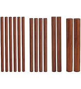 OLYCRAFT 30Pcs 351x7mm Half Round Wood Sticks 3.5mm Thick Unfinished ...