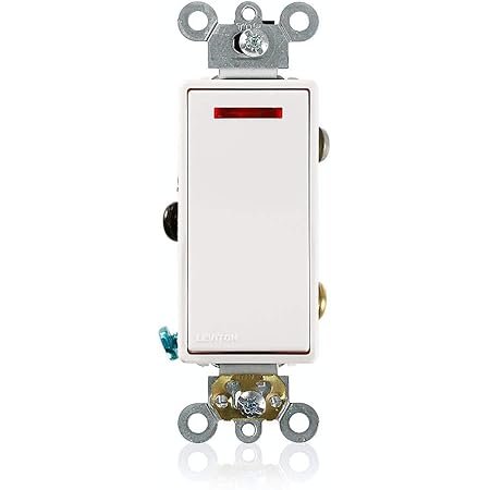 Leviton L5611-2W 15 Amp, 120/277 Volt, Decora LED Illuminated Rocker ...