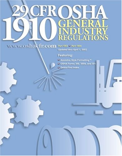 Amazon.com: 29 CFR: The OSHA General Industry Standards: 9780971808003 ...