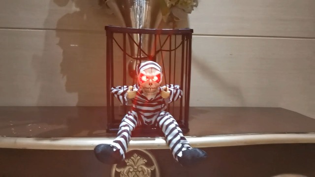 Watch Halloween Motion Sensor Hanging Caged Animated Jail Prisoner ...