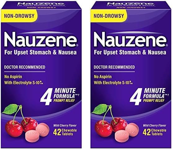 Amazon.com: Nauzene Upset Stomach & Nausea Chewable Tablets Flavor ...